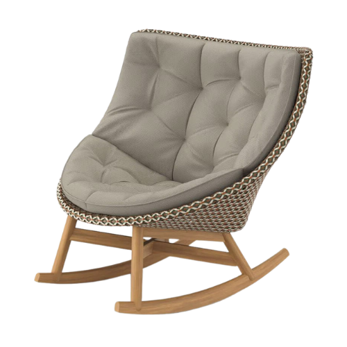 Dedon Mbrace schommelstoel, chestnut – Kerkhof Tuinmeubelen